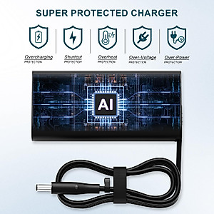 New Dell 130W AC Adapter Laptop Charger for Dell XPS 15 7590 9570 9560 9550 9530 Precision 5510 5520 5530 5540 M3800 Vostro 7500 7510 Inspiron 7459 HA130PM130 0V363H DA130PM130 09TXK7 P56F 4.5mm