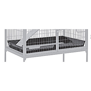 MidWest Homes for Pets Ferret Nation Lower Scatter Guard for Ferret Nation & Critter Nation Small Animal Cages, 34 1/2"L x 22 3/4"W x 4"H, Black