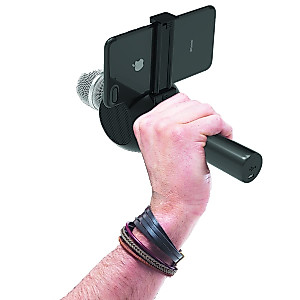 Tzumi Rock Solo Bluetooth Karaoke Microphone and Speaker with Retractable Smartphone Holder - Compatible with Most Karaoke Apps