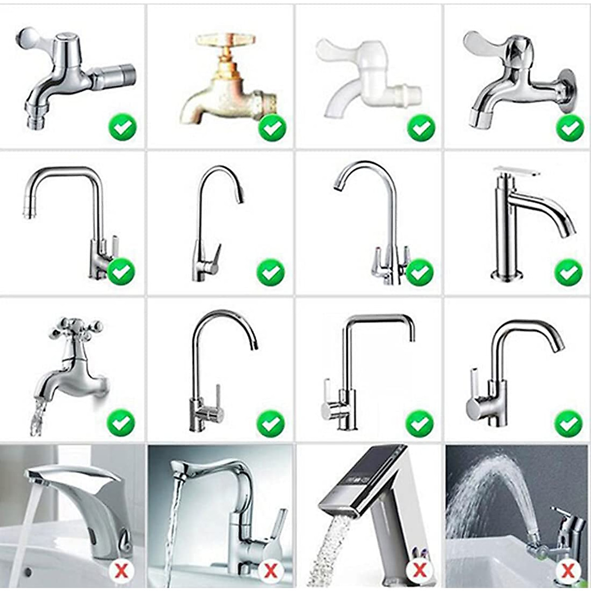 VANT KEVIN 2 PCS Activated Carbon Water Filter Set, 6 Layer Cartridge, Be Applicable 1/2inch - 3/4inch Faucet