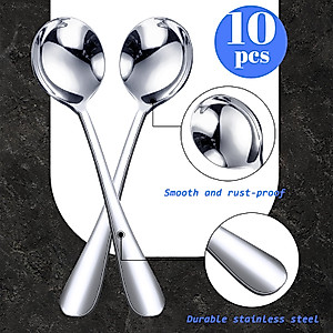 HANSGO 10PCS Mini Coffee Spoons, 4.6 Inch Demitasse Espresso Spoons Small Stainless Steel Tea Spoon for Cake Ice Cream Dessert Food Sample Cocktail Hour Party Favor