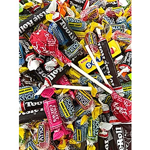 Assorted Bulk American Candy 6 Lb Jolly Hard Candy Mix and Tootsie Rolls Juniors Tootsie Snack Bars Tootsie Mini Dots Tootsie Pops Fruit Rolls 100+ Ct (96 Oz)