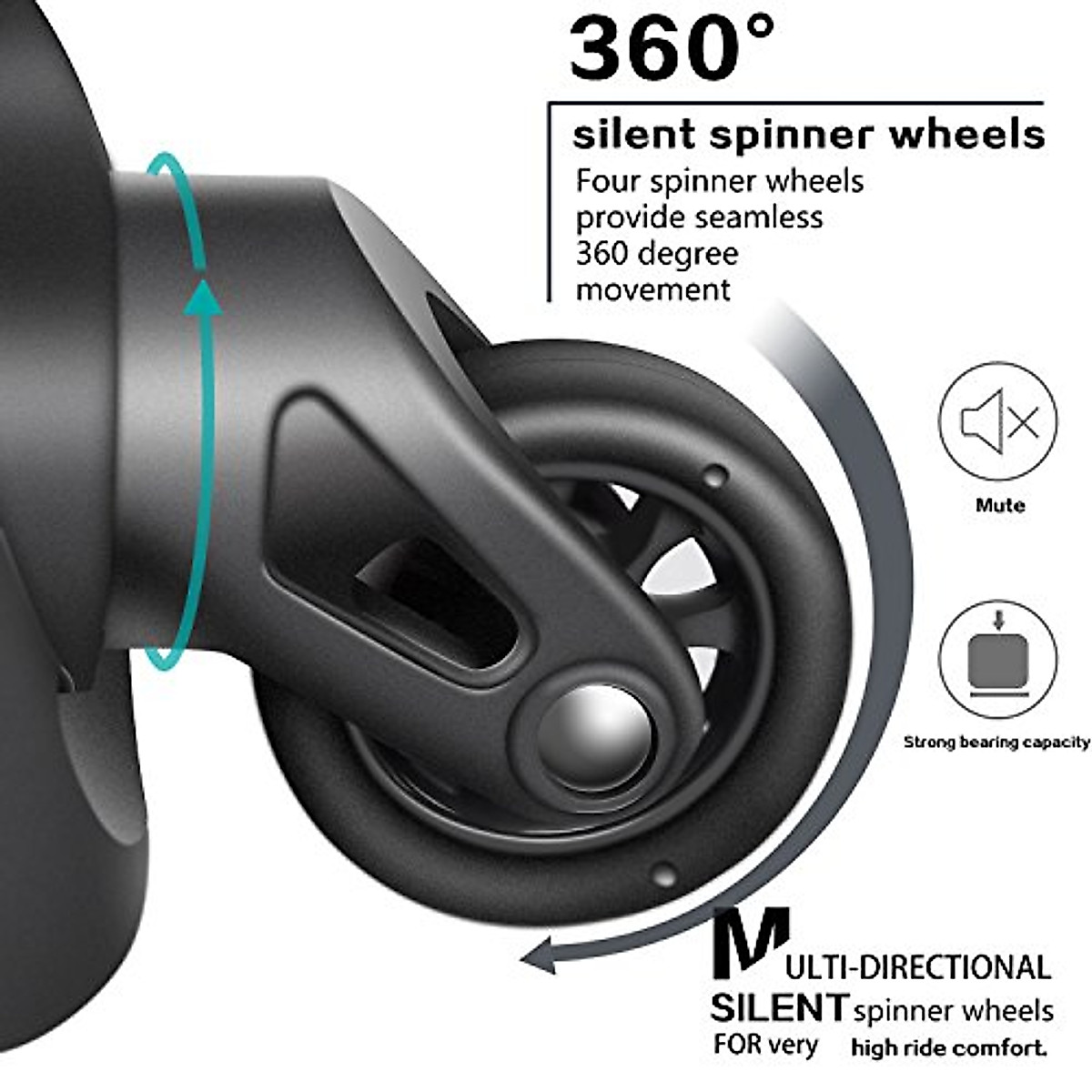 Coolife Luggage 4 Piece Set Suitcase Spinner Hardshell Lightweight TSA Lock (family set-blue1)