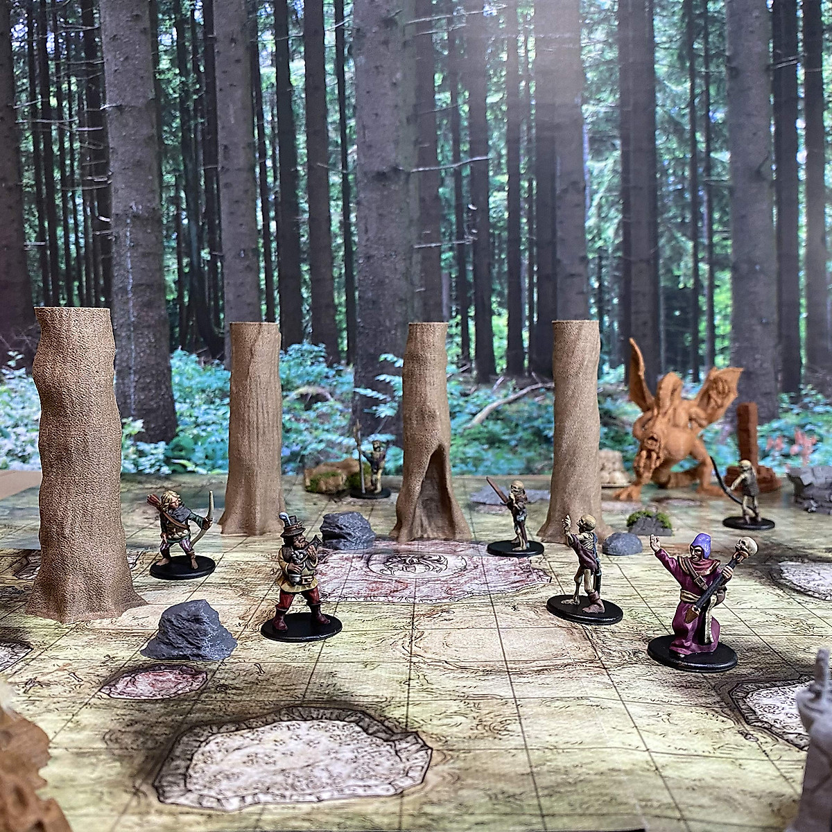 Extruded Gaming Chestnut Trees Set 1