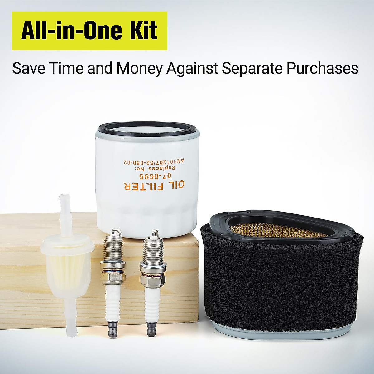 Butom Air Filter for JD LT155 LT133 STX38 LT150 M92359 LX255 GY20574 LX176 LX172 STX46 LX173 STX30 AM121608 Kohler 1208314 Command Pro CV11-16 12 083 05-S, 12 883 05-S1 Tractor Maintenance Kit