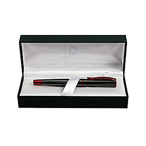 Monteverde Impressa, Fountain Pen, Gun Metal w/Red Trim, Medium Nib
