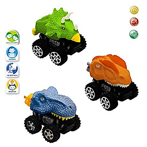 Kidtastic Paint Dinosaur Car Toys with Paint Brush, 3 4 5 6 yrs Old and UP Take Apart STEM Art Learning Dinosaur Kit, DIY Coloring Kit Car for Toddles, Boys, Girls