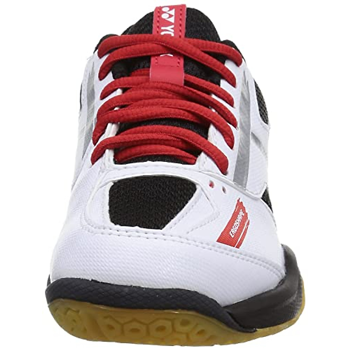 YONEX(ヨネックス) Unisex's Badminton Shoe, White/red, 8.5