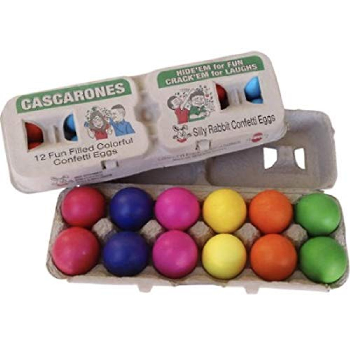Silly Rabbit Confetti Eggs, Cascarones, 1 Doz., (Pack of 3 - Total 36 Eggs)