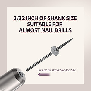 LesManicure Tungsten Carbide Nail Drill Bits for Cuticle Clean, Professional Safety Cuticle Bit, Electric Drill Machine, Manicure and Pedicure Tool, Pointed Cone Bit