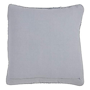 SARO LIFESTYLE Denim Chindi Throw Pillow Cover, Denim, 20"