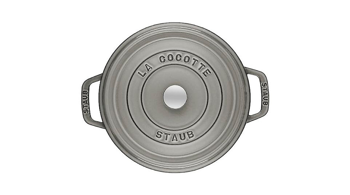 STAUB Cast Iron Roaster - 5L, Round, Graphite Grey