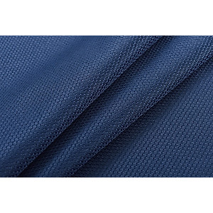 Biscaynebay Textured Fabric Tablecloths 108" Round for Tables' Diameters from 48" to 72", Navy Water Resistant Washable Tablecloths for Dining, Kitchen, Wedding & Parties etc.