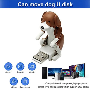 Connectors Puppy Dog U Disk Memory Stick Funny Rascal Humping Dog Office Worker USB Flash Disk Drive Spot Device Relieve Press - (US, Color: White 64GB)