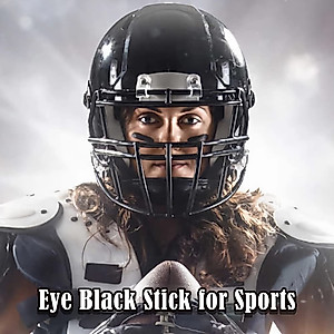 3 PCS Clown Makeup Eye Black Stick Black Face Paint Lipstick, Cream Blendable Body Paint Sticks Professional SFX Halloween Cosplay Costume Makeup,Eye Black Softball Baseball Football Sports Face Paint