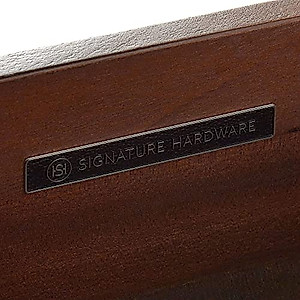 Signature Hardware 953494-24-UM-8 Hytes 25" Free Standing Single Vanity Set with Mahogany Cabinet, Vanity Top, and Oval Undermount Vitreous China Sink - 8" Faucet Holes