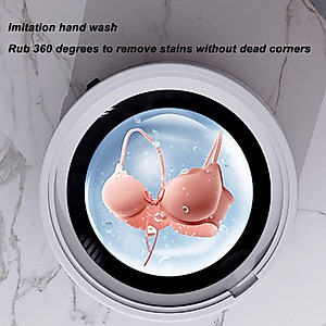 7 Liters Mini Washing Machine, Full Automatic Underwear Washer, Portable Washing Machine for Apartment, Laundry, Camping, RV, Travel, Quiet Operation, Ozone Function, Gift Choice