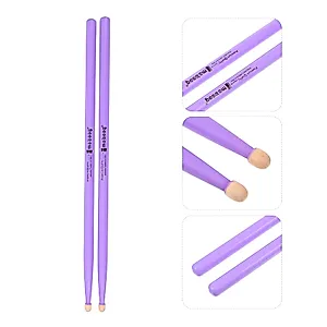 MILISTEN 2 Pairs Purple Maple Percussion Drum Sticks Maple Wood Drumsticks Non Slip Drum Sticks Wood Tip Maplewood Drumstick for Kids Students and Adults