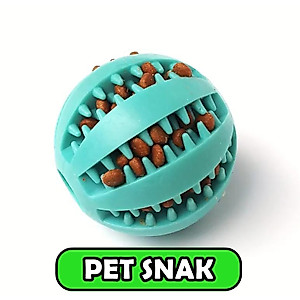 Dog Ball Chew Puppy (2 Pack), for Aggressive Chewers, Interactive Puppy Dog Toy, Puzzle Teething Toy, Essential Brain Stimulating, Dog Treat Ball Small Breed