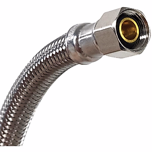 Certified Appliance Accessories Dishwasher Hose with 90 degree FGH Elbow, Water Supply Line, 6 Feet, Premium Braided Stainless Steel with PVC Core