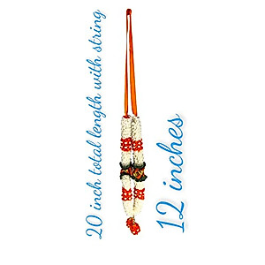 LOVENSPIRE LoveNTouch 1 CT Mala/Varmala/Jaimala/Dulha/Dulhan/Idol Mala/Indian Ribbon and Velvet Rose Garland/Milni Mala/Indian Pakistani Arab Sikh Punjabi (Pattern3)
