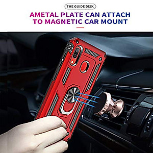 DuoLide for Huawei P Smart Z / Y9 Prime 2019 Case with Tempered Glass Screen Protector,Hybrid Heavy Duty Dual Layer Anti-Scratch Shockproof Defender Kickstand Case Cover, Blue