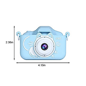 LebonYard Cute Cat Cartoon Children's Camera Front and Rear Double Lens 20 Million Selfie Camera