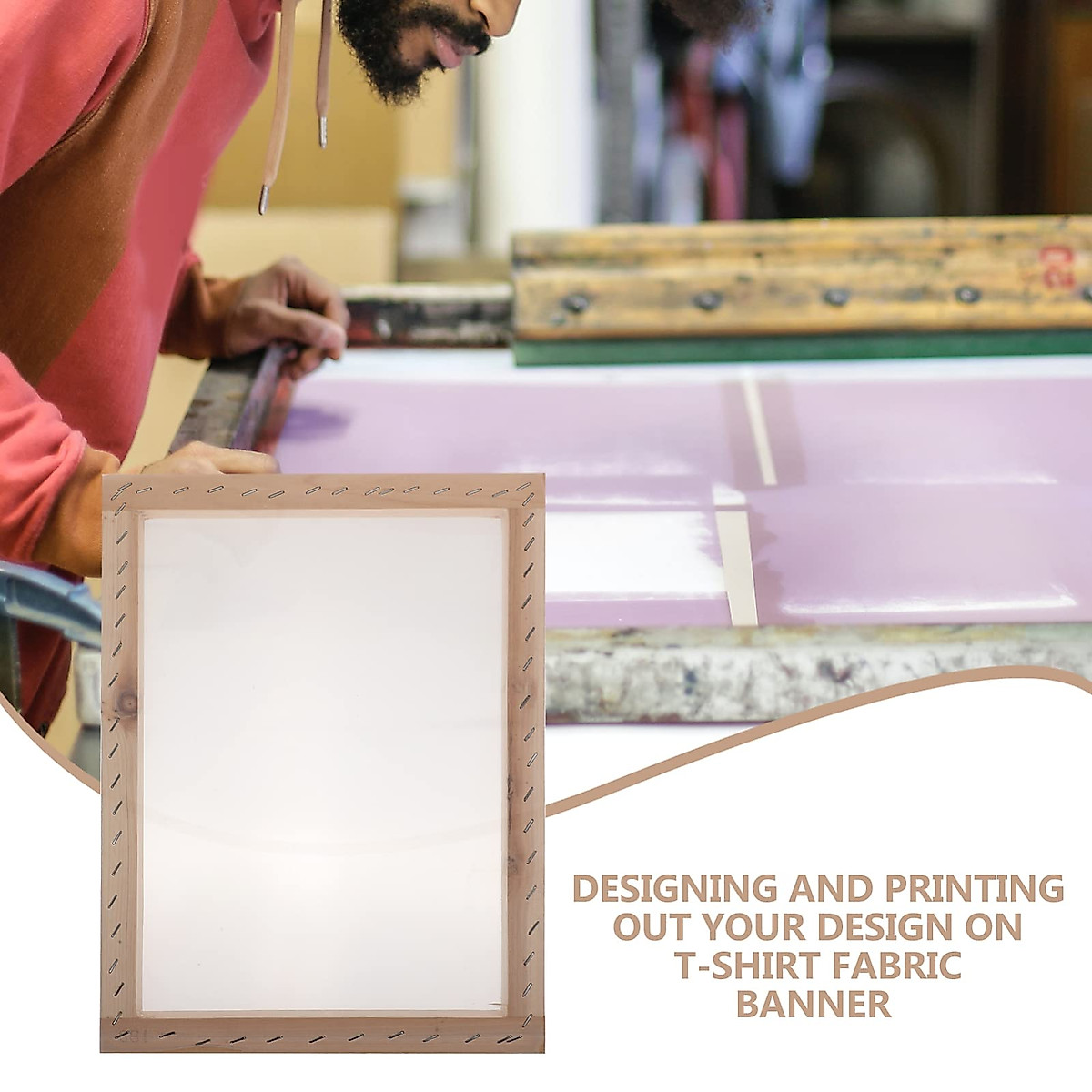 3pcs Screen Printing Stencil Screen Printing Frames Proper Size Frame Printing Wood Frame Convenient Screen Frame Wood Silk Screen Frame Screen Painting Supplies Frame for Printing