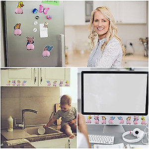 8 Pieces of 3D Fluorescent Cartoon Decorative Mute Stickers Cute Silicone Car Rearview Mirror Door Frame Anti Collision Stickers Decompression Luminous