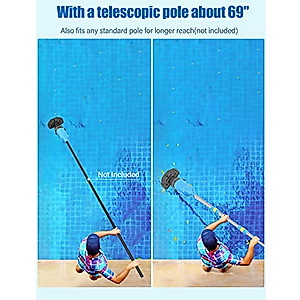 Efurden Handheld Pool Vacuum, Rechargeable Pool Cleaner with Running Time up to 60-Minutes Ideal for Above Ground Pools, Spas and Hot Tub for Sand and Debris, Blue