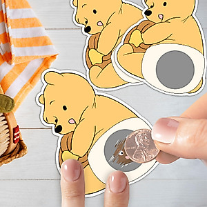 40pcs Winnie Baby Shower Scratch Off Game,Baby Shower Game Gifts For Winners - Baby Shower Prizes for Game Winners,Door Prizes & Silly Activity For Ice Breakers, Poop Scratch Off Lottery Tickets