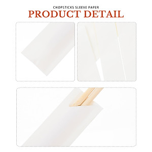 Garneck 100Pcs Chopsticks Paper Bag Cutlery Paper Pocket Pouch Chopsticks Packing Sleeves Flatware Spoon Wrapping Bag for Home Shop White