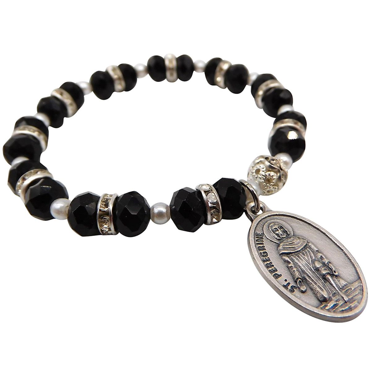 Westman Works St Peregrine Cancer Healing Saint Gift Set with Italian Bracelet and Holy Prayer Card