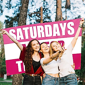 3x5 Feet Saturdays are for the Girls Flags - Pink Funny Flags College Dorm Rooms Sign for Teen Girl Garden Bedroom Banner Tapestry Gifts Outdoor Indoor Party Decorations
