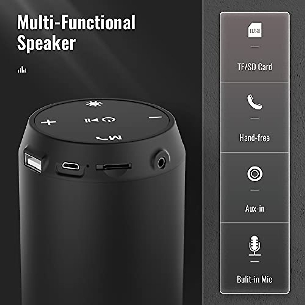 ELEHOT Direct Bluetooth Speakers Portable Wireless Speaker with True Wireless Stereo and Dual Pairing Stereo Loud Volume Color Change Mode (Blue)