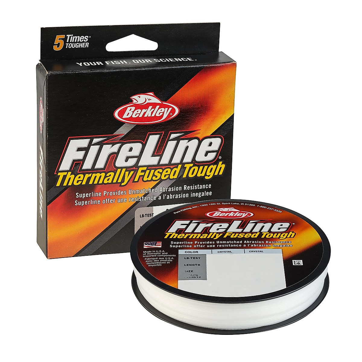 Berkley FireLine® Superline, Smoke, 10lb | 4.5kg, 125yd | 114m Fishing Line, Suitable for Freshwater Environments
