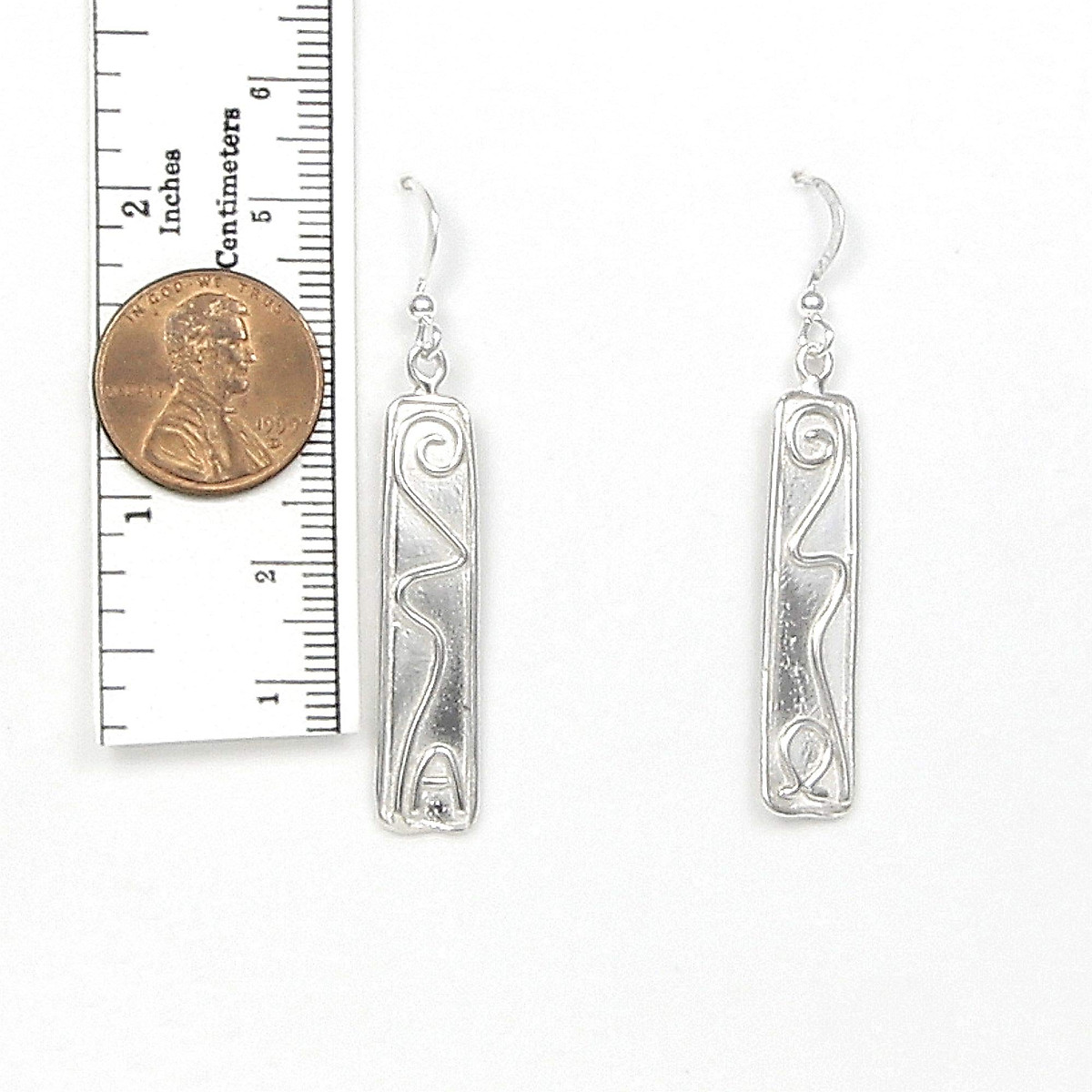 Alpha and Omega Sterling Silver earrings - Gift Boxed with Story Card - Handcrafted in USA (Shipped by Artist Studio)
