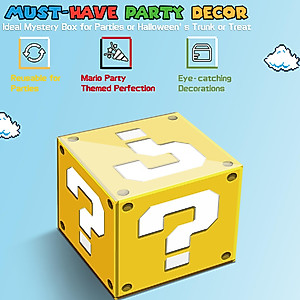 Cbloxtor Video Game Coin Boxes, 4 Pack Truck or Treat for SUV Decorations Bro Game Birthday Party Decorations Party Favors