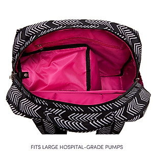 Sarah Wells Kelly Convertible Breast Pump Bag and Backpack with Carrying Handles - 1 Count (Pack of 1) - Black and White