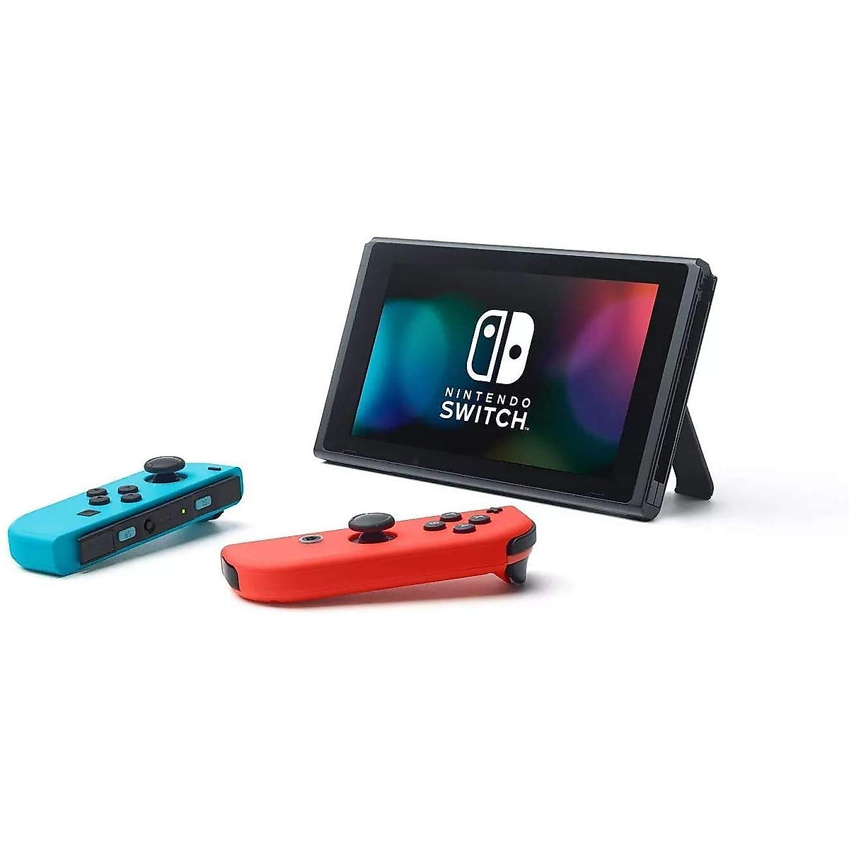 Nintendo Switch Deluxe Holiday Game Bundle: Nintendo Switch with Neon Blue and Neon Red - 6.2" Touchscreen LCD Display + Nintendo Switch Minecraft game + Mario Kart 8 game and T.F. Card