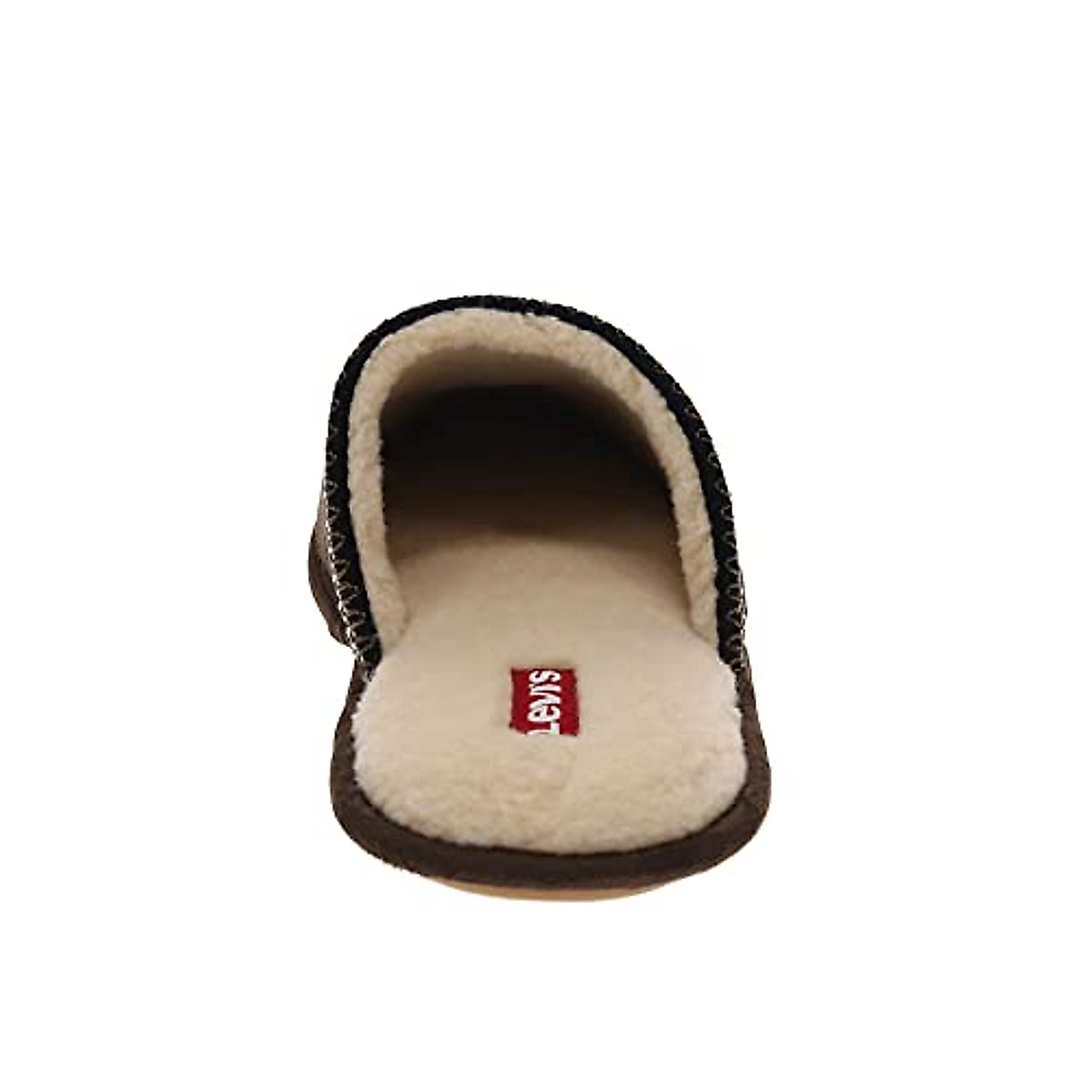 Levi's Mens Milton Nordic Microsuede Scuff House Shoe Slippers, Brown, L