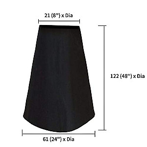 DANCHENG Classic Classic Chiminea Accessories Water-Resistant 8"X24"X48"inches Inches Brown Chiminea Cover Fire Pit Heater Cover，Outdoor Garden Heater Cover