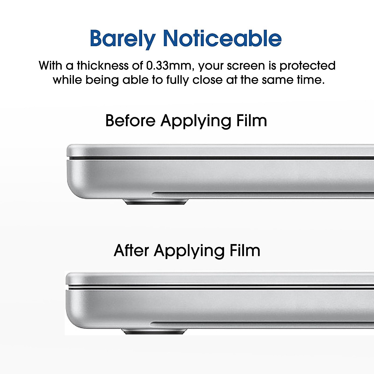 amFilm Designed for MacBook Air 15-Inch (M3 Chip/M2 Chip, 2023-2024 Released) Tempered Glass Screen Protector [Zero Bubbles][9H Hardness][ Anti-Scratch][ Anti-Fingerprint], 1 Pack