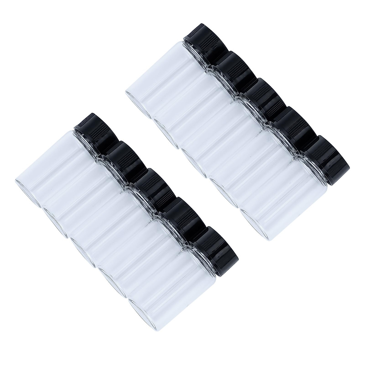 Newzoll 5 ml Clear Glass Bottles for Essential Oils, Chemistry Lab Chemicals, Colognes & Perfumes (10 Pieces)