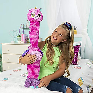 Hatchimals 6046989 - Wow, Llalacorn 32-inch (81.3 centimetres) Tall Interactive Hatchimal with Re-Hatchable Egg (Styles May Vary)