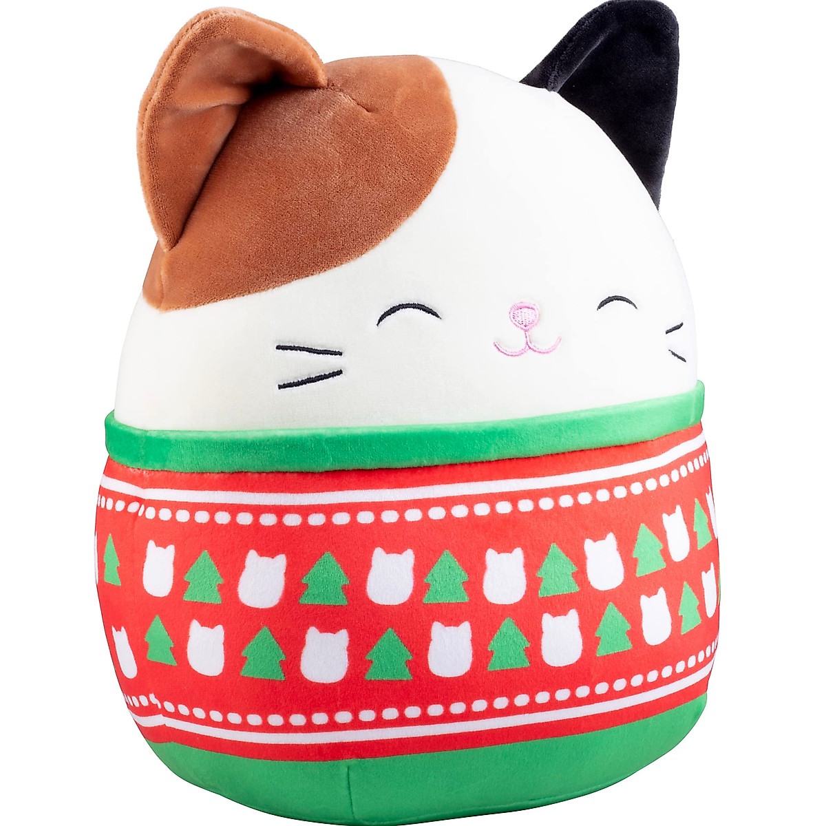 Squishmallows Original 10-Inch Cam The Cat - Official Jazwares Christmas Plush - Collectible Soft & Squishy Kitty Stuffed Animal Toy - Add to Your Squad - Gift for Kids, Girls & Boys