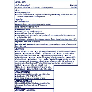 Coppertone Sport Sunscreen Spray, Broad Spectrum SPF 15 Water Resistant Spray Sunscreen, 5.5 Oz