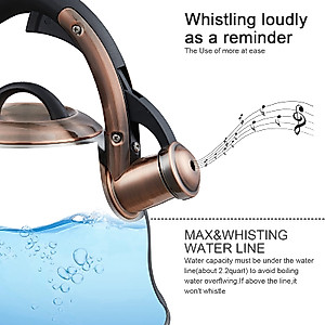 Tea Kettle -2.2 Quart Tea Kettles Stovetop Whistling Teapot Stainless Steel Tea Pots for Stove Top Whistle Tea Pot