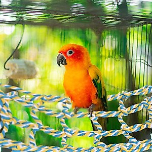 2 Pack Bird Rope Net Climbing Ladder Bird Rope Net Bridge Hamster Ladder Rat Rope Net Pet Rat Toys Rat Cage Accessories