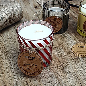 CandMak Candle Wick Kit, 60pcs Candle Wicks with Wick Stickers, Wick Holders and Candle Tags for Candle Making (Thick 4"+6"+8")